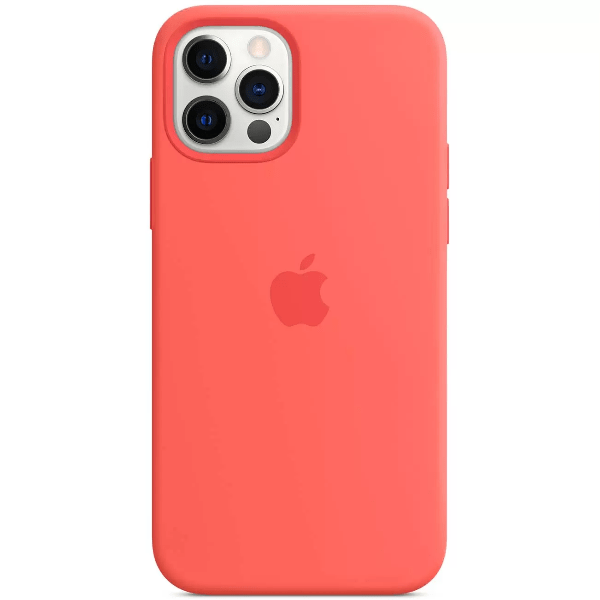 Чехол iPhone 12/12 Pro Silicon Case Pink Citrus (MagSafe + анимация NFC) c LOGO