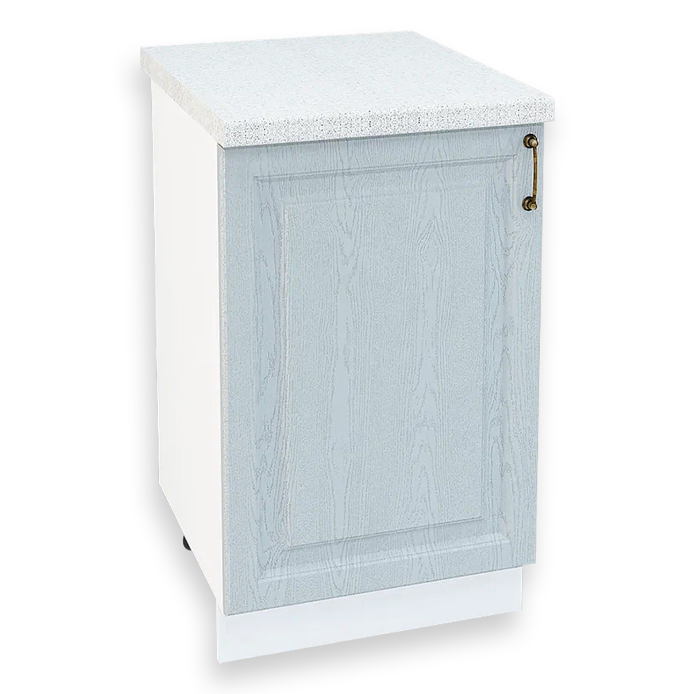 Шкаф кухонный напольный, Сурская мебель, Ницца, 591599, белый/дуб серый
