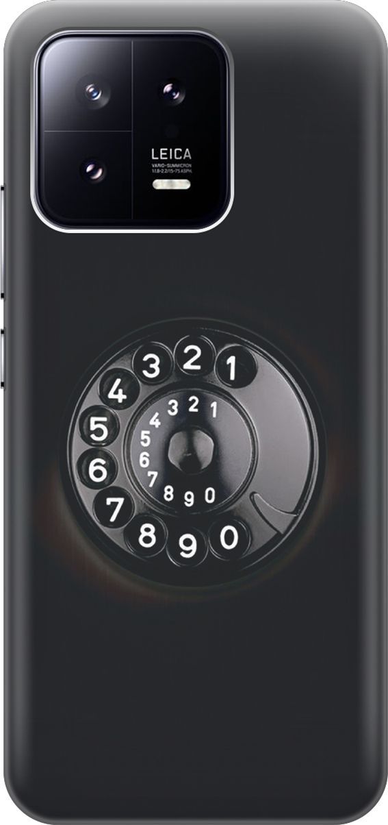 Силиконовый чехол на Xiaomi 13 с принтом "Диск телефона"