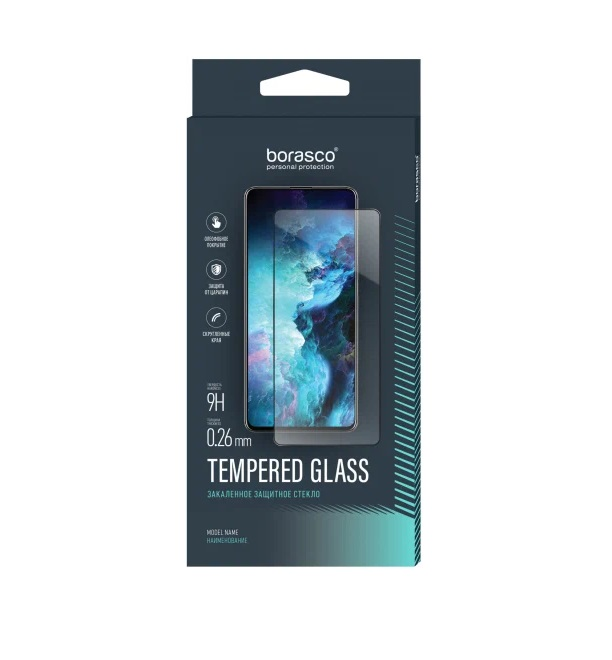 Защитное стекло Borasco Tempered Glass для Realme 10 Pro Full Glue Black