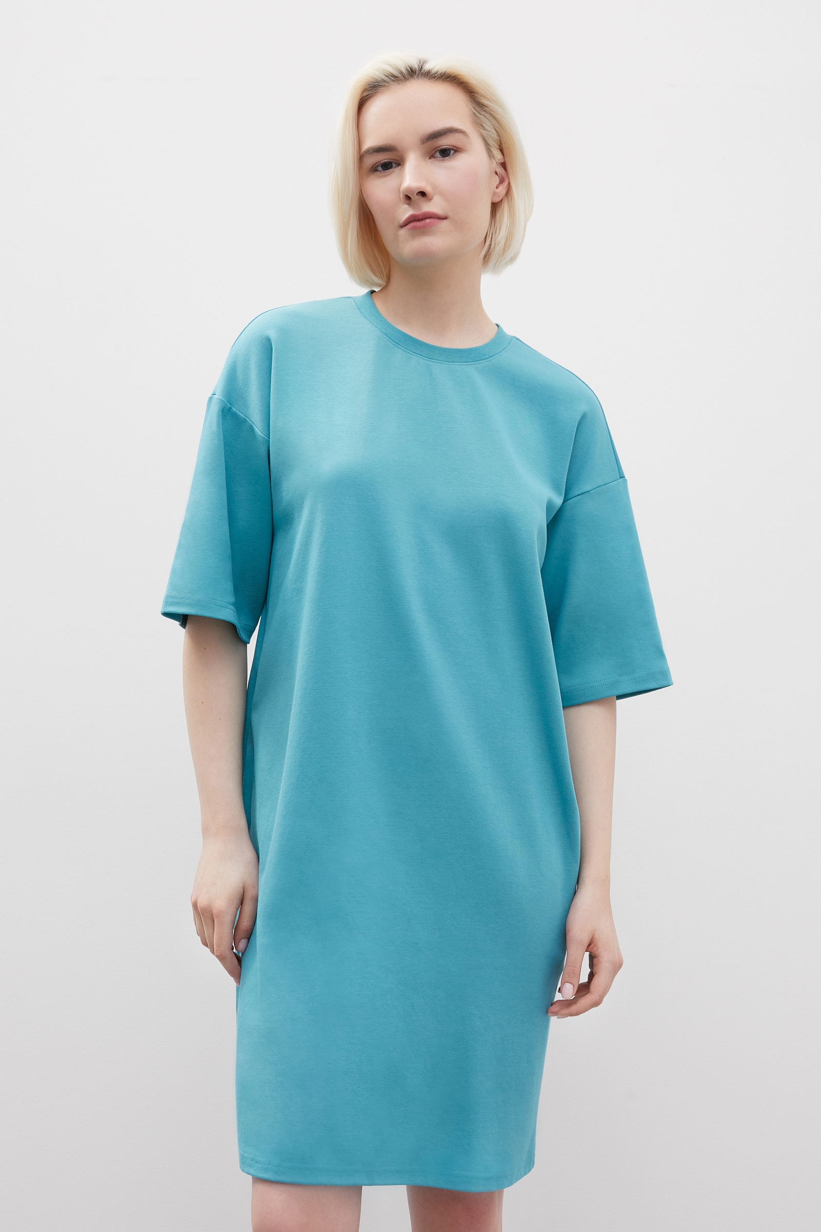 Платье женское Finn Flare BAS-10099 голубое M