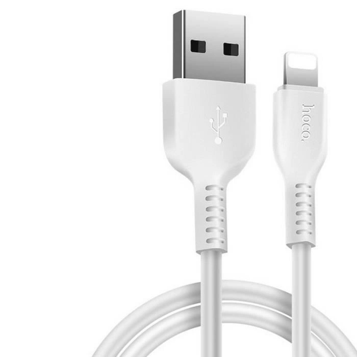 Кабель USB hoco X20 / разъем юсб / lightning лайтинг /  1 метр / белый