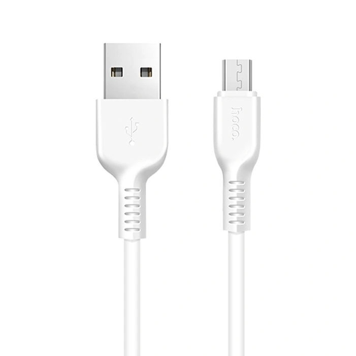 Кабель USB hoco X20 / разъем юсб / micro usb микро юсб /  1 метр / белый