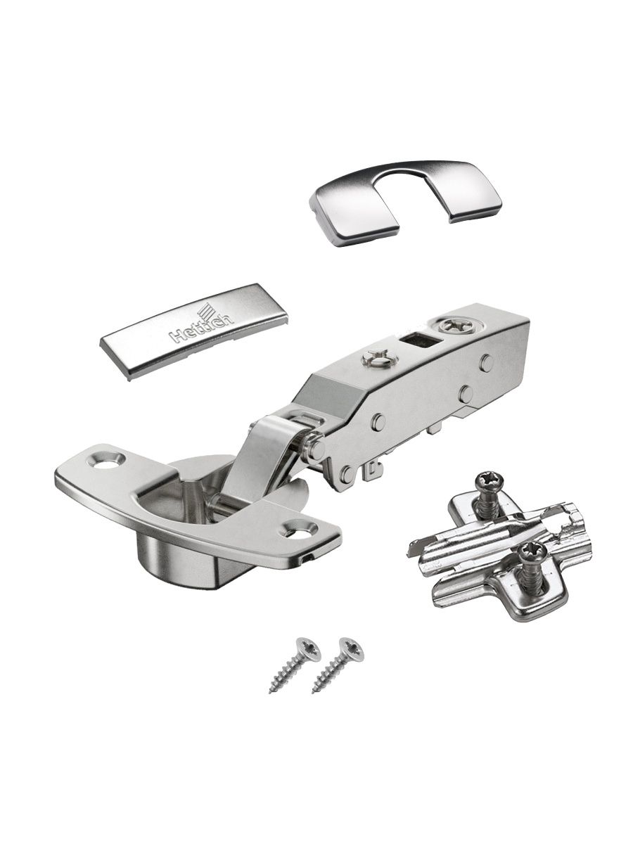 Мебельная петля накладная HETTICH MP00207, цвет никель