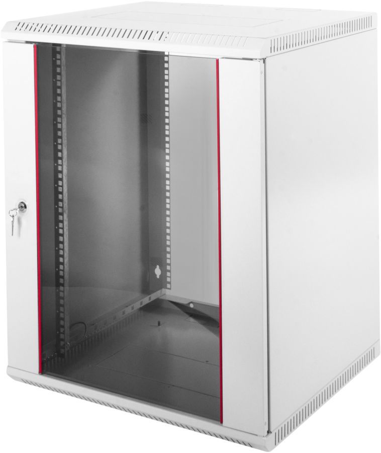 Шкаф телекоммуникационный настенный разборный 12U (600х650) дверь стекло ЦМО ШРН-Э-12.650