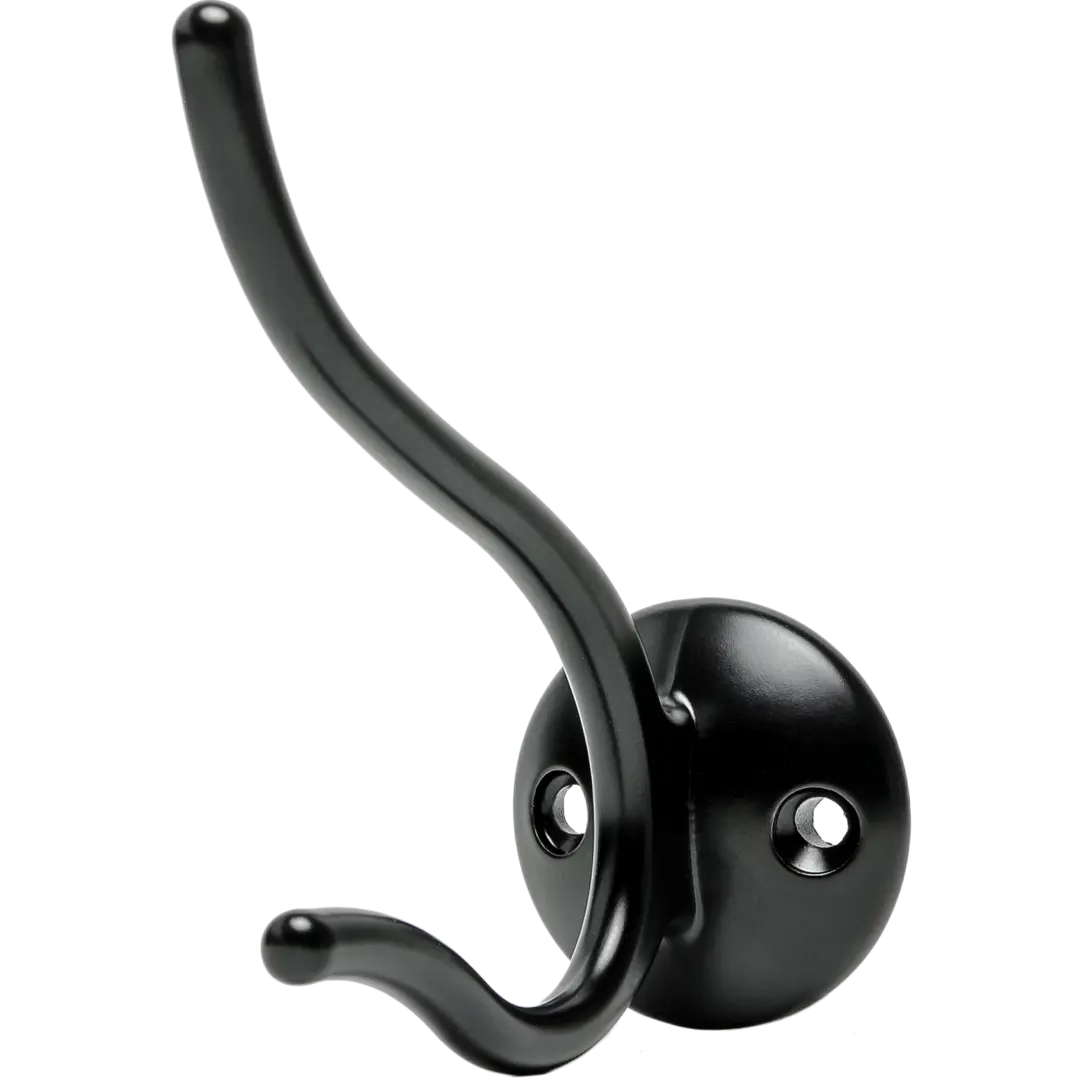 Крючок-вешалка Kerron KR0190, 90x70 мм, цвет чёрный