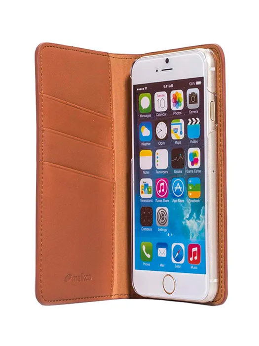 Кожаный чехол книжка Melkco Herman Book Style Case для Apple iPhone 6/6S 4.7", коричневый