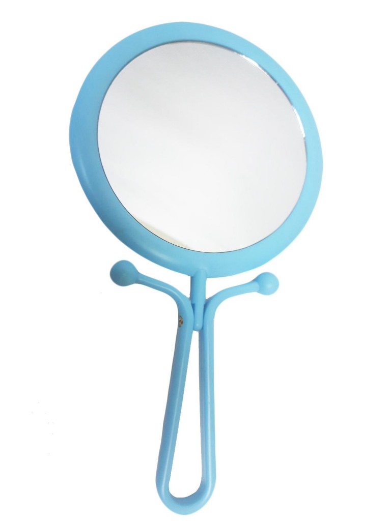 Двустороннее складное-подвесное настольное зеркало Ripoma 04121854 голубое