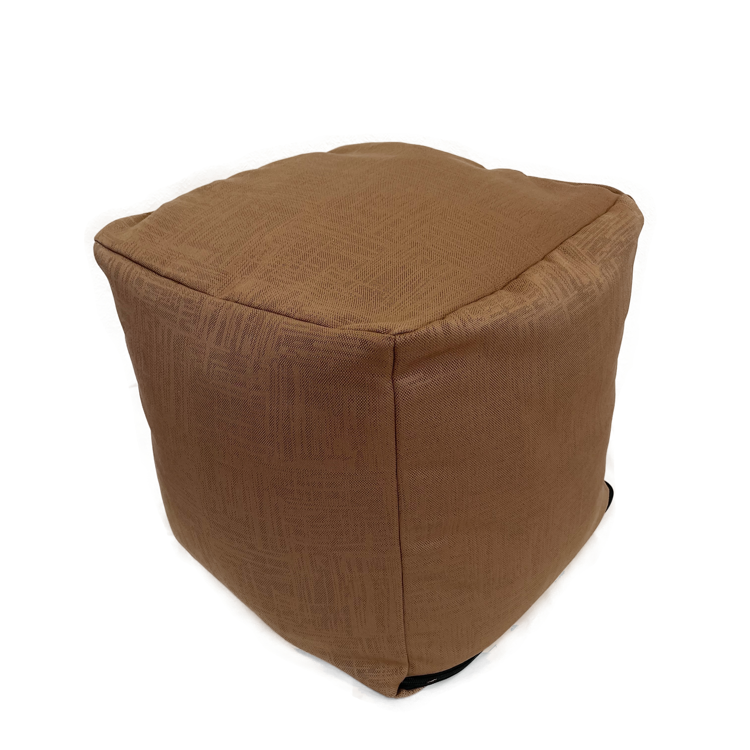 Кресло-мешок Пуфик кубик Kreslo-Puff Delson 32 Светло-коричневый Рогожка