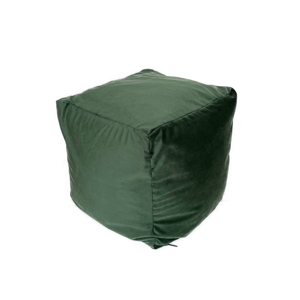 Кресло-мешок Пуфик кубик Kreslo-Puff Holland 30 Темно-зеленый Бархат