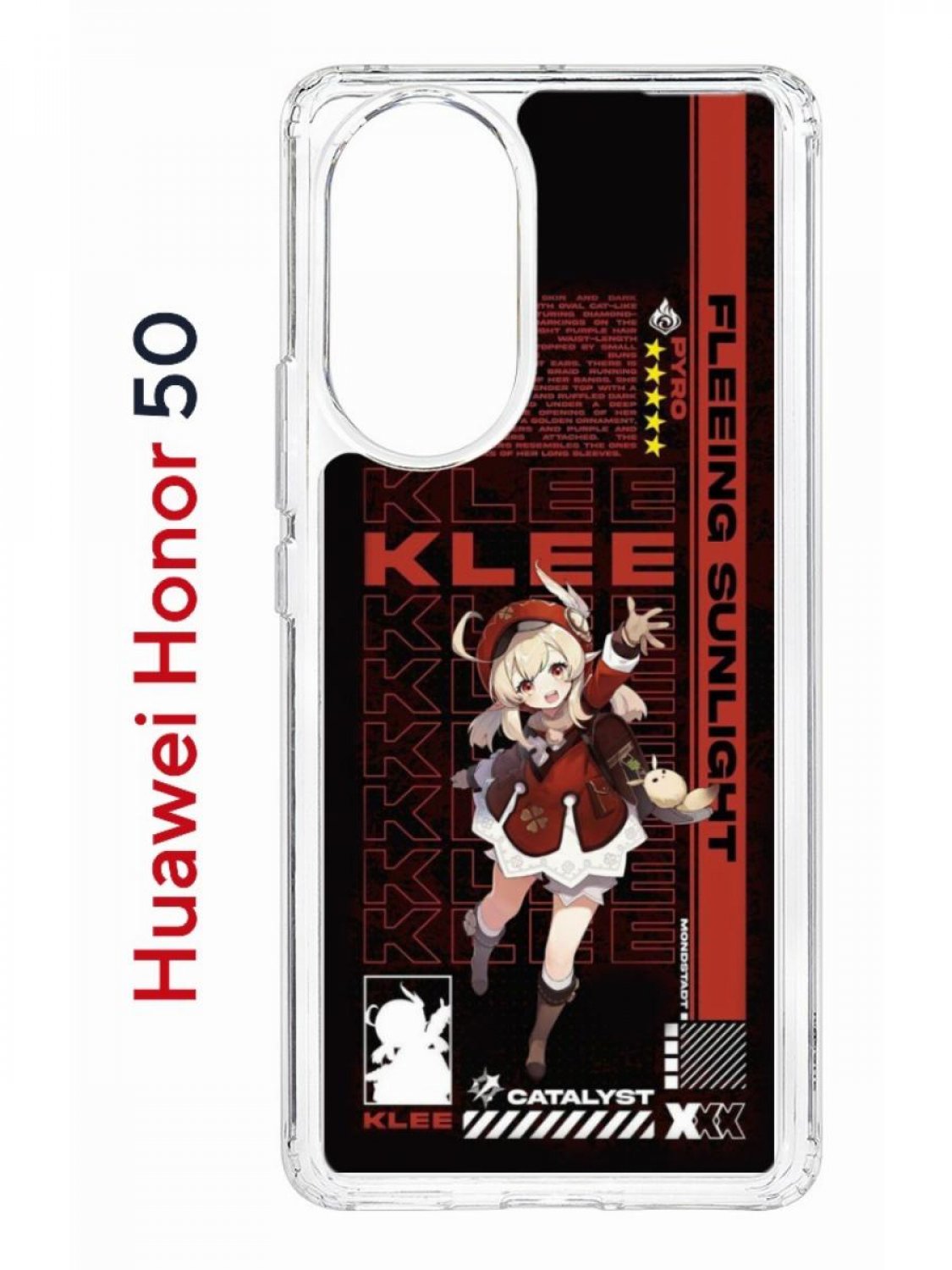 Чехол на Honor 50, Huawei Nova 9 Kruche Print Klee Genshin, противоударный бампер