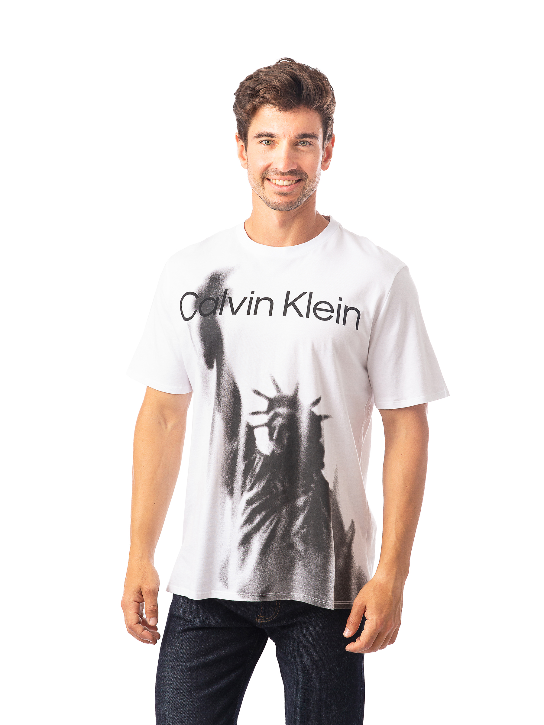 Футболка мужская Calvin Klein Ss Statue Of Liberty 40JM916 белая M