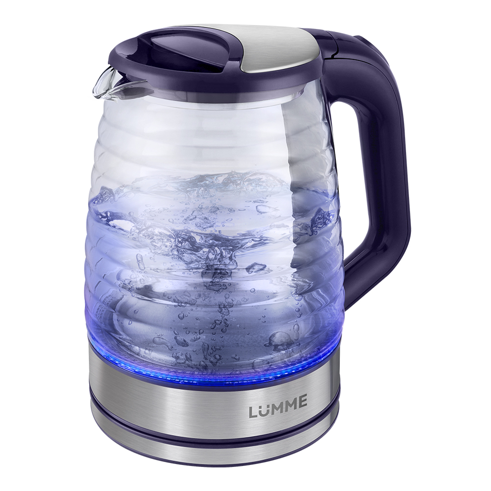 Чайник электрический LUMME LU-158 2.2 л синий, прозрачный