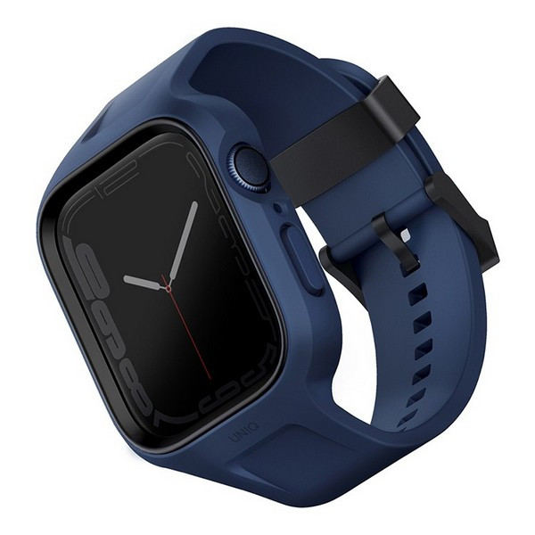 Чехол + ремень Uniq Monos 2-in-1 case+strap для Apple Watch 45/44 mm, синий (Blue)