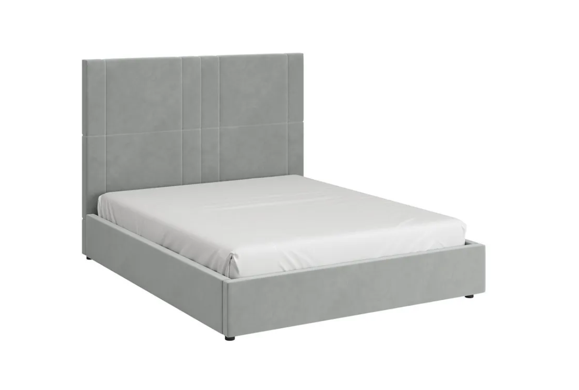 Кровать, Bravo Мебель, Клео 160х200 c ПМ Вариант 2, Холодный серый