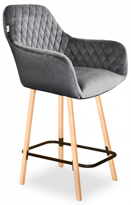 Барный стул Sheffilton SHT-ST34/S94-1 She_4021398703, коричневый/черный/серый угольный