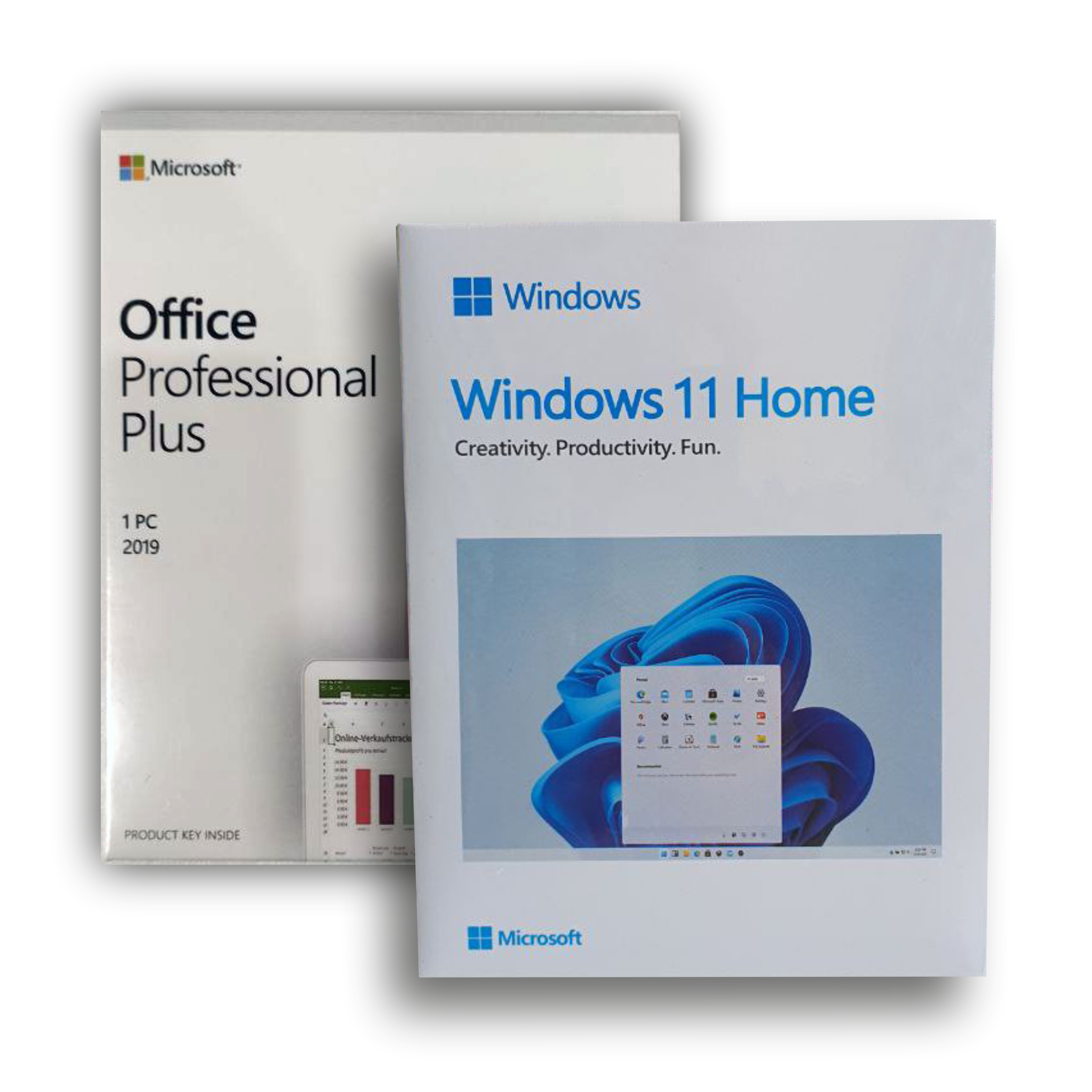 Microsoft Windows 11 Home Box + Office 2019 Pro plus Box