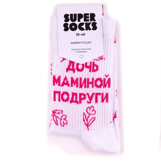 Носки женские Super Socks Doch белые 36-40