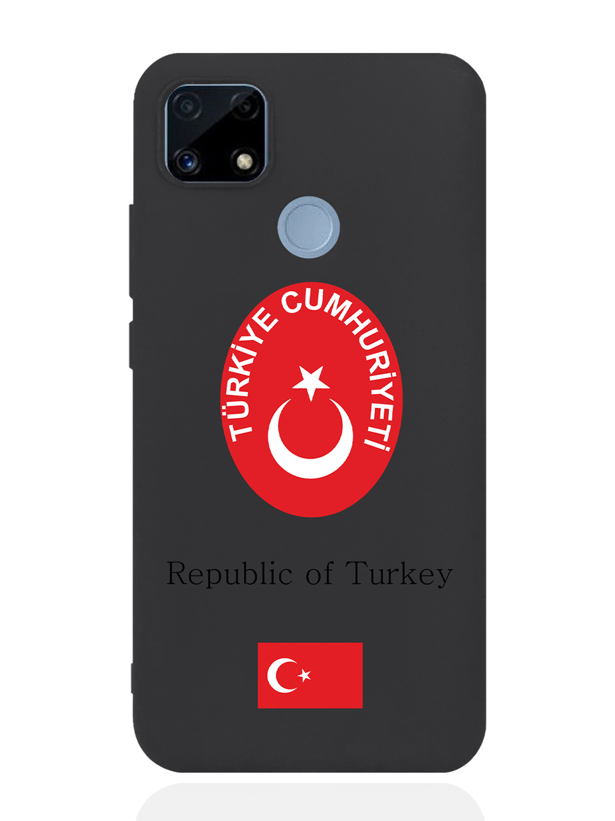 Чехол SignumCase для realme C25s Герб Турции черный
