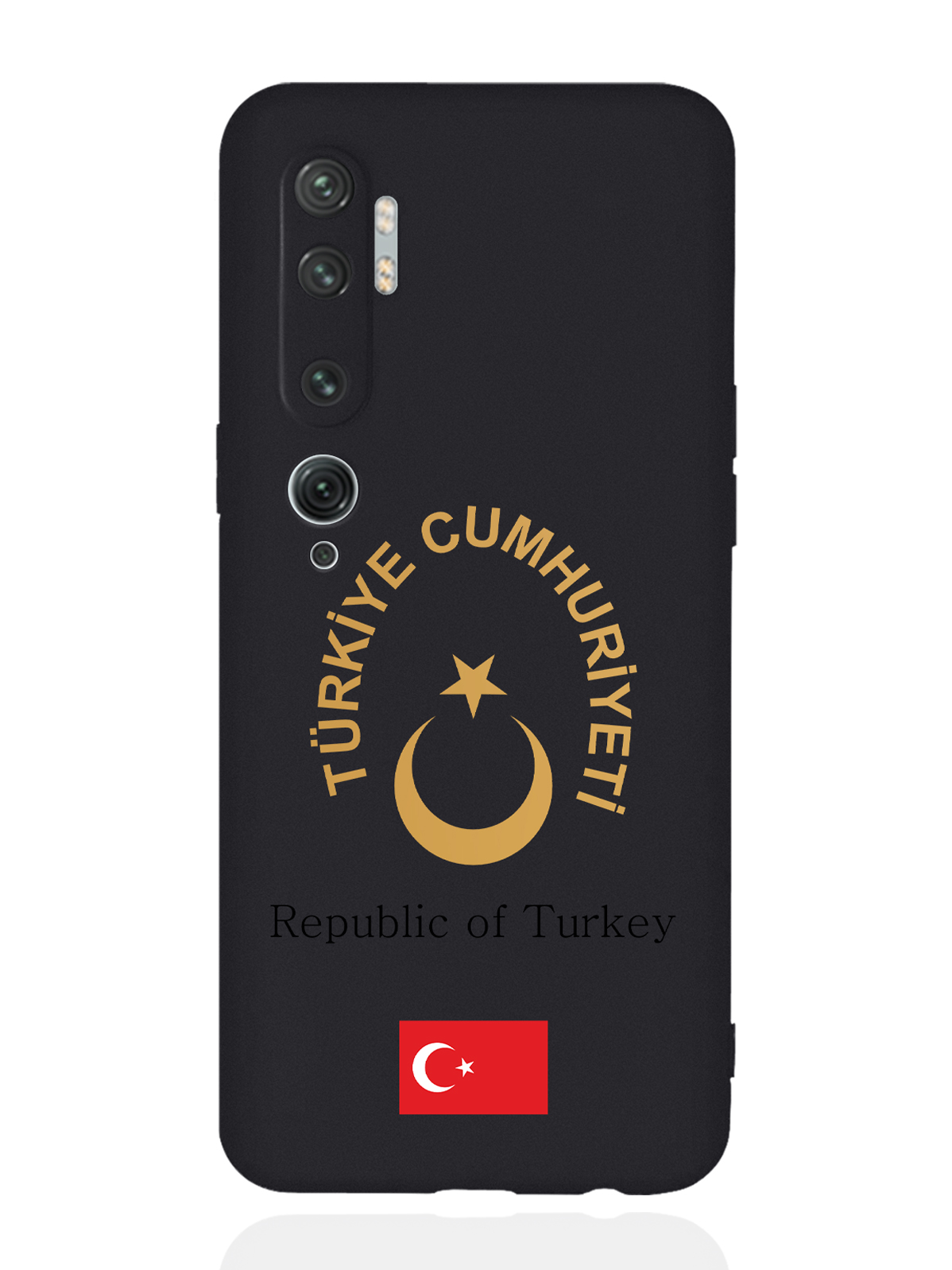 Чехол SignumCase для Xiaomi Mi Note 10/10 Pro Золотой Герб Турции черный