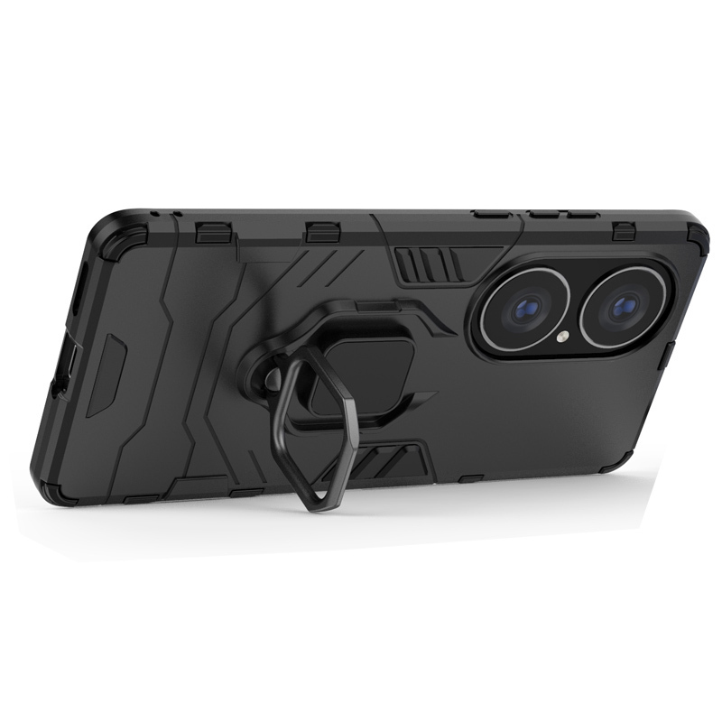 Противоударный чехол с кольцом Panther Case для Huawei P50 Pro (черный)