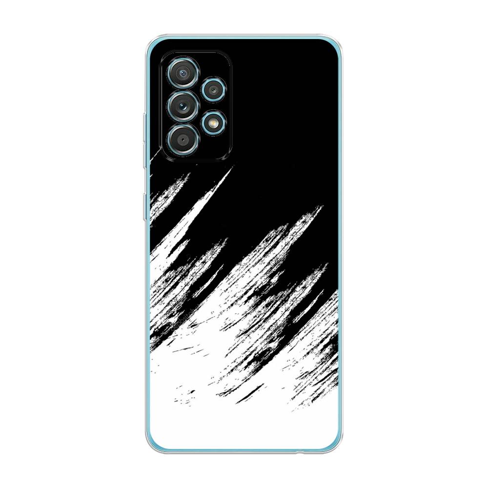 Чехол Awog на Samsung Galaxy A33 5G / Самсунг A33 5G "Черно белые брызги"