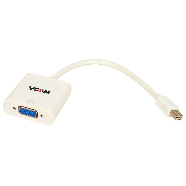 Адаптер VCOM Mini DisplayPort-VGA, M-F 0,2м White (VHD6070)