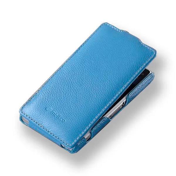 Кожаный чехол книжка Melkco Jacka Type для Sony Xperia Z1 Compact M51w/Z1 Mini D5503 синий
