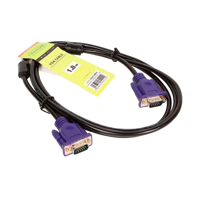 Кабель VCOM VGA-VGA M-M 1.8м (QCG120H-1.8M/QCG341AD-1.8M)