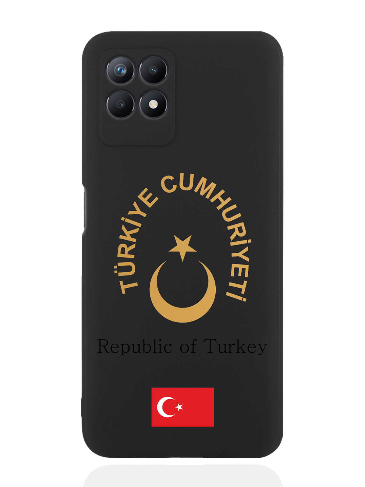 Чехол SignumCase для realme 8i Золотой Герб Турции черный