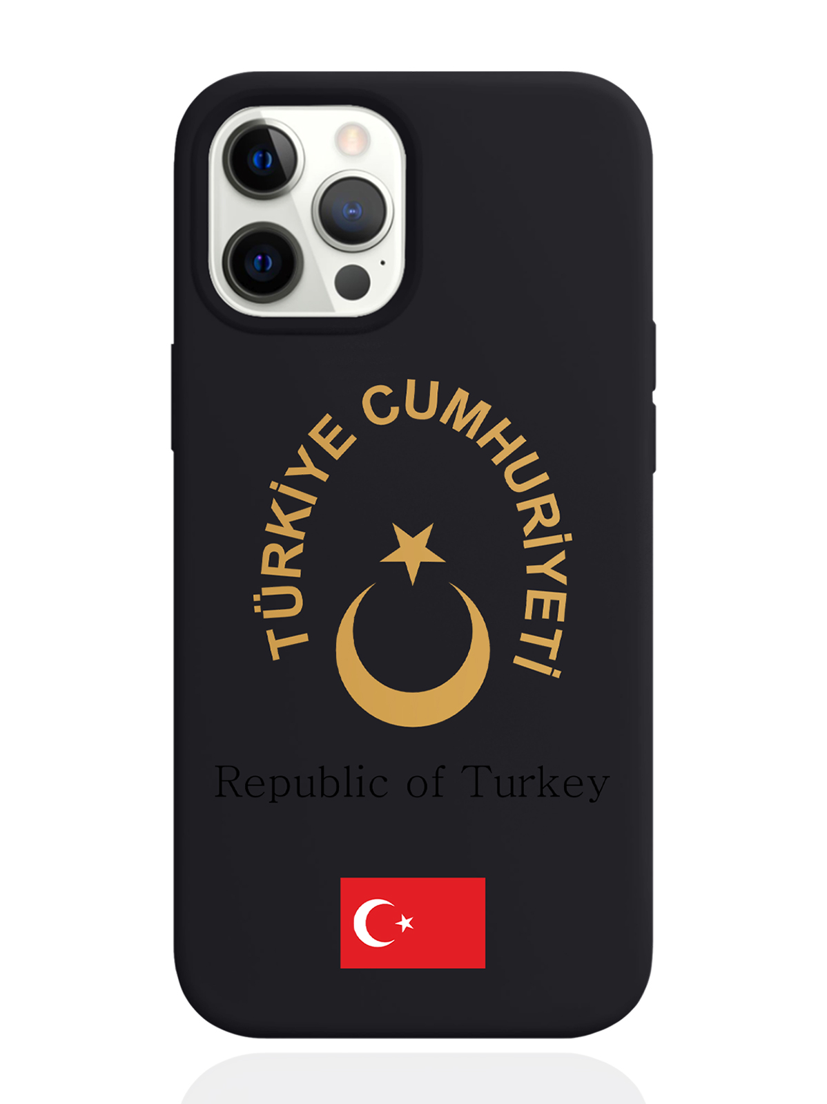 Чехол SignumCase для iPhone 12 Pro Max Золотой Герб Турции черный