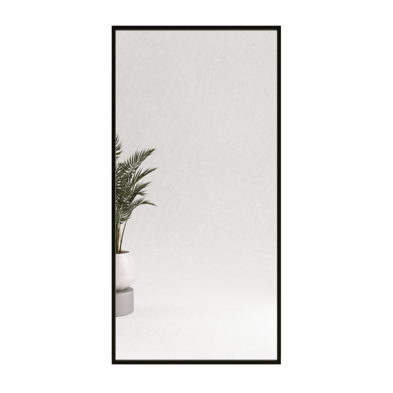 Зеркало настенное HALFEO Black XL 200x100 см, дизайнерское, в черной металлической раме