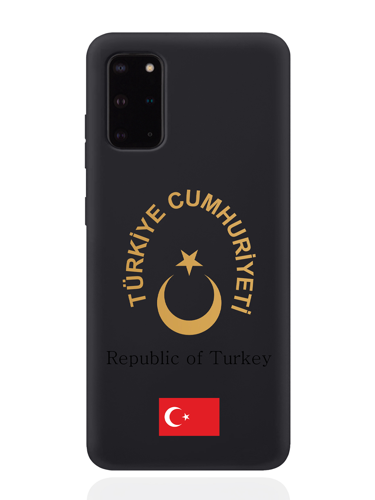 Чехол SignumCase для Samsung Galaxy S20+ Золотой Герб Турции черный