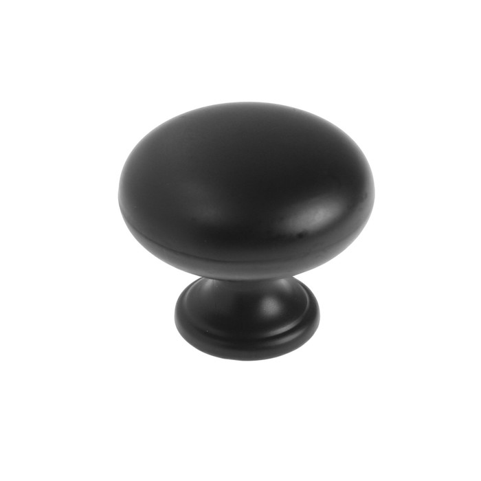 Ручка-кнопка CAPPIO, РК120, d=32 мм, пластик, цвет черный