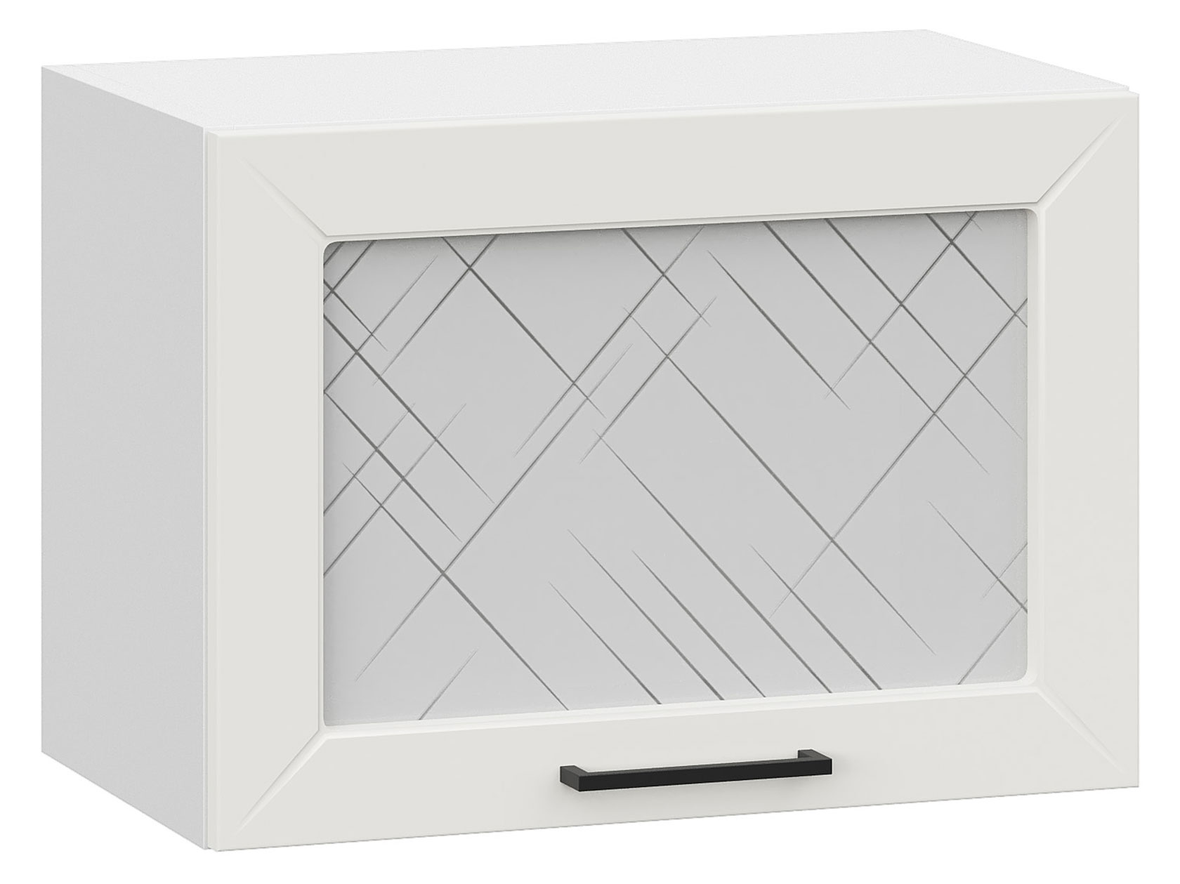 Навесной шкаф СВ-Мебель Вектор Белый / Бланж со стеклом 500 мм