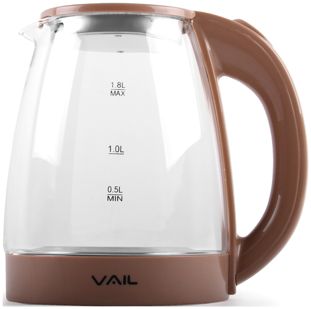 Чайник электрический VAIL VL-5550 Brown 1 8 л. 1.8 л Brown, Transparent