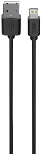 Кабель InterStep 8Pin-USB-A USB 2.0 черный 1м