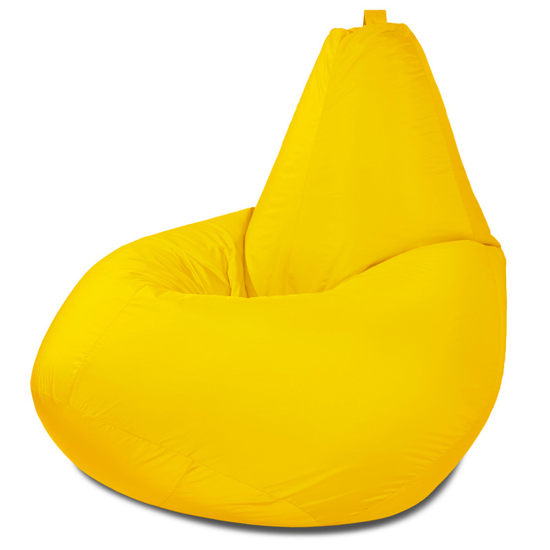 Кресло-мешок Puffmebel груша XXXL желтый