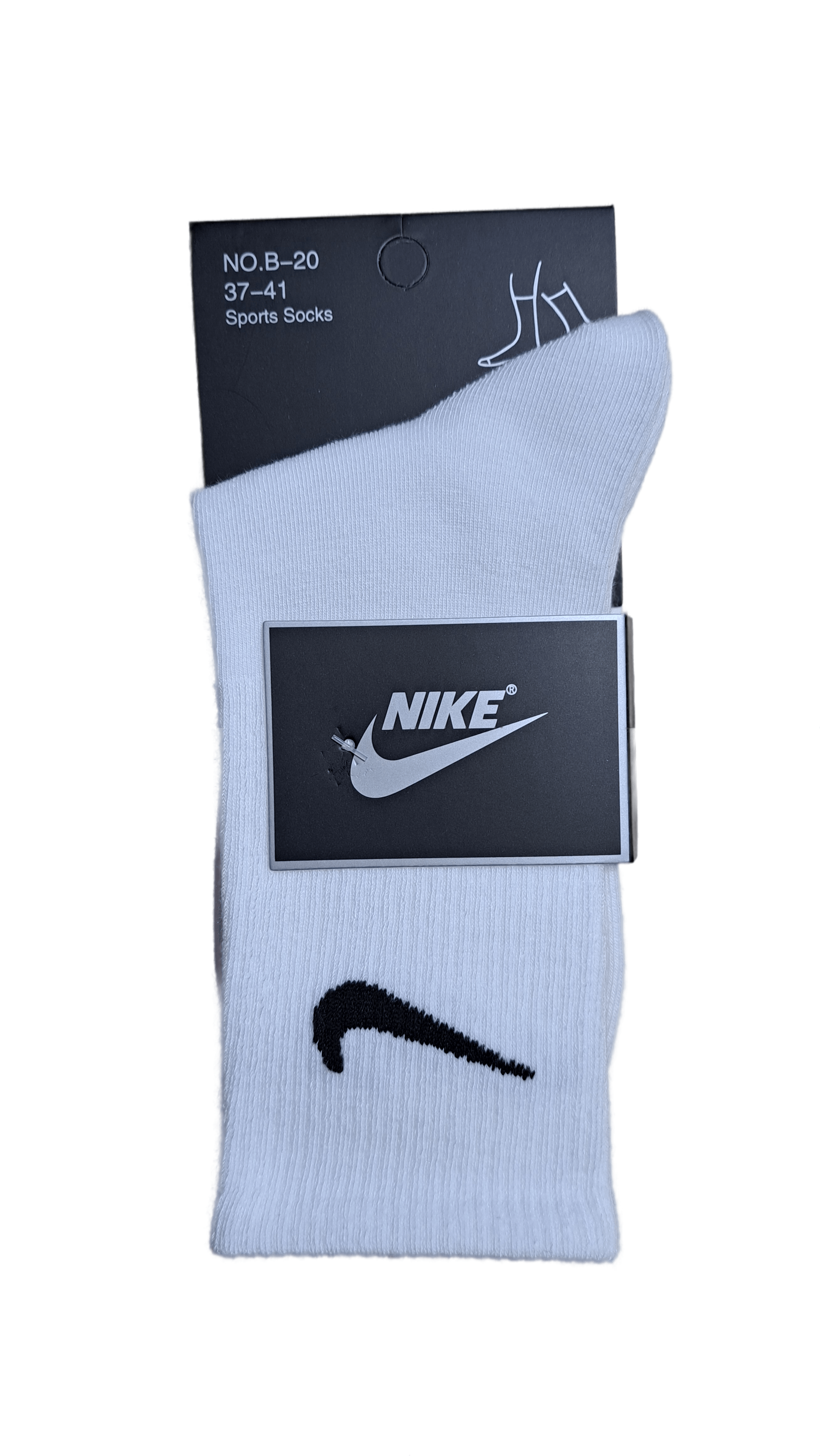 Носки женские Nike N-B-20_1-(W) белые 37-41