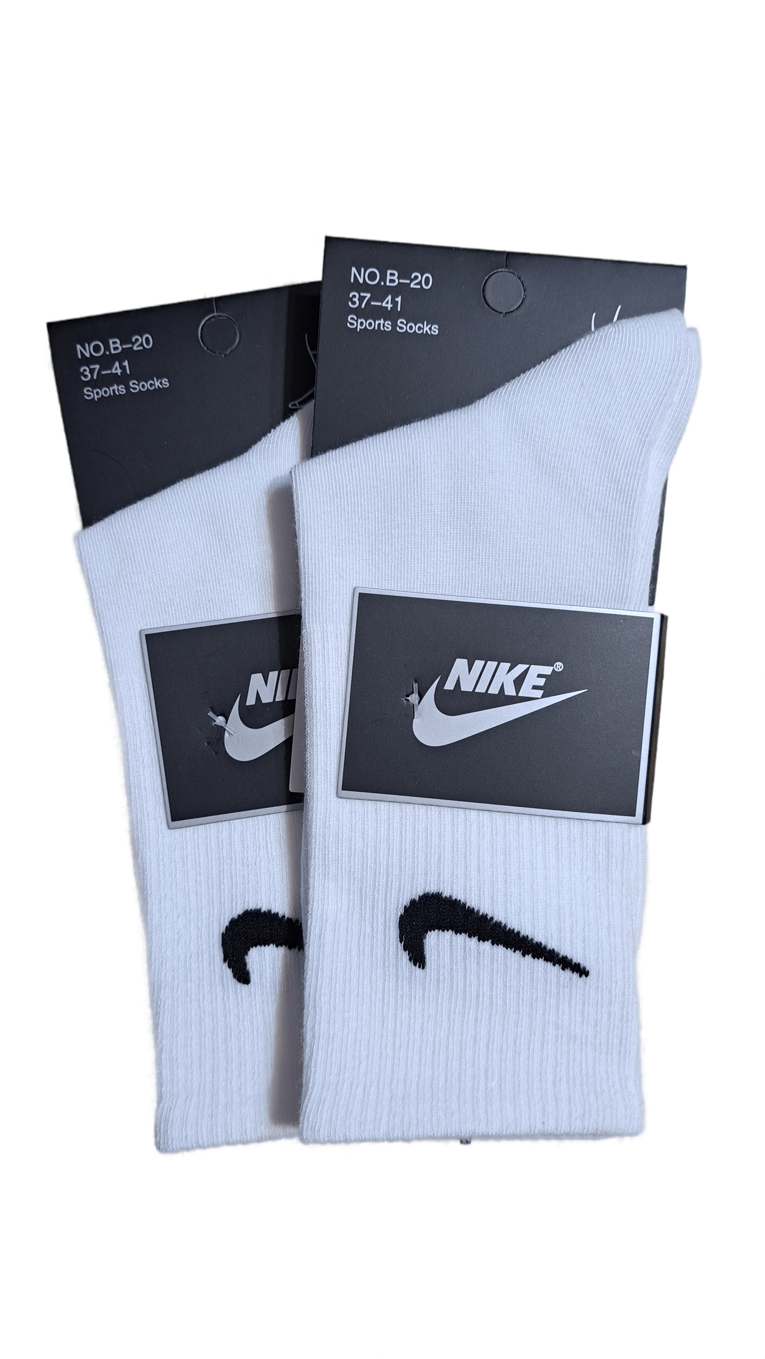 Комплект носков женских Nike N-B-20_2-(W) белых 37-41