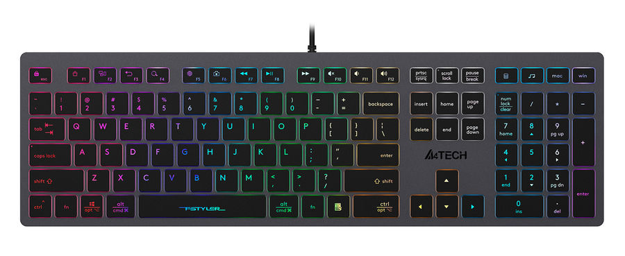 Проводная игровая клавиатура A4Tech Fstyler FX60 Gray