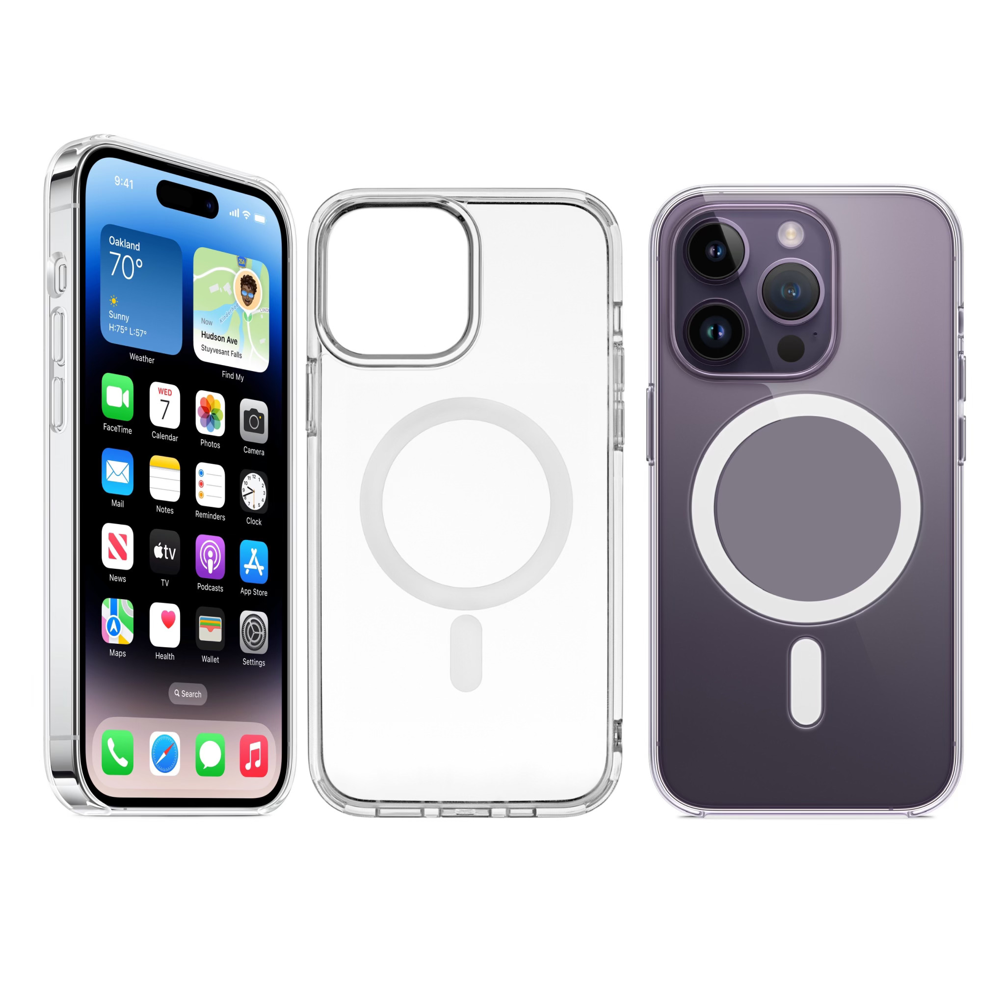 Прозрачный Чехол для Iphone 14 Pro Clear Case Magsafe