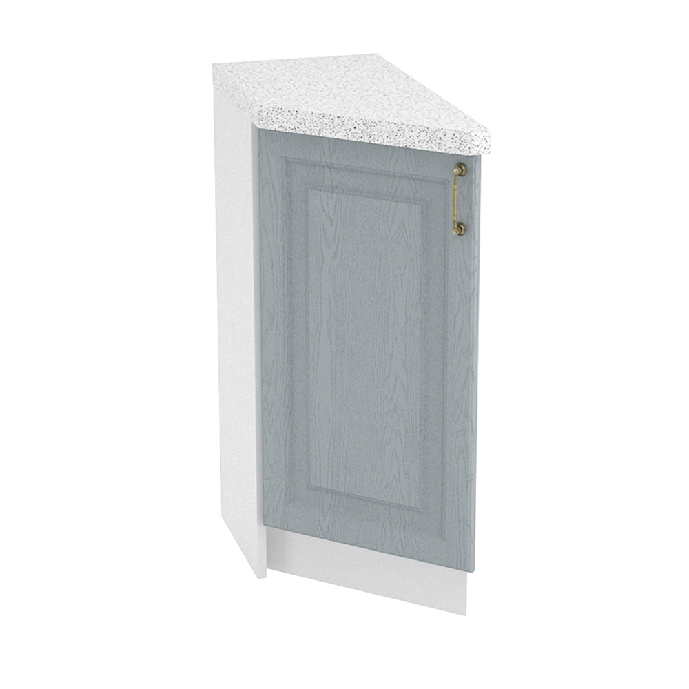 Шкаф кухонный напольный, Сурская мебель, Ницца, 596364, белый/дуб серый