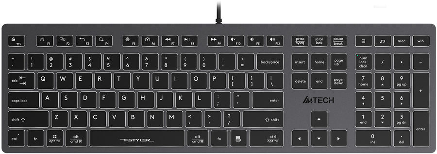 Проводная клавиатура A4Tech Fstyler FX60H Gray