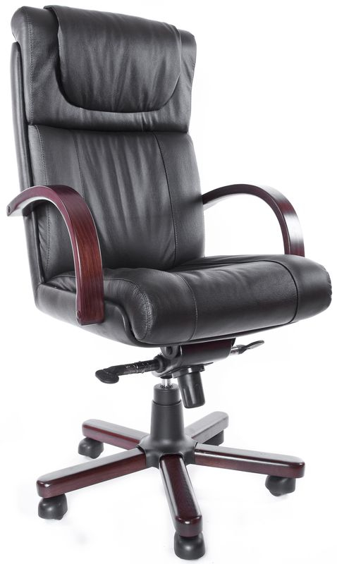 Кресло руководителя Евростиль Орхидея Экстра МБ офисное, обивка кожа, цвет черный