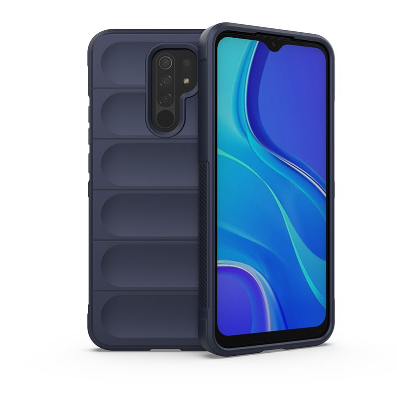 Противоударный чехол Flexible Case для Xiaomi Redmi 9 (синий)