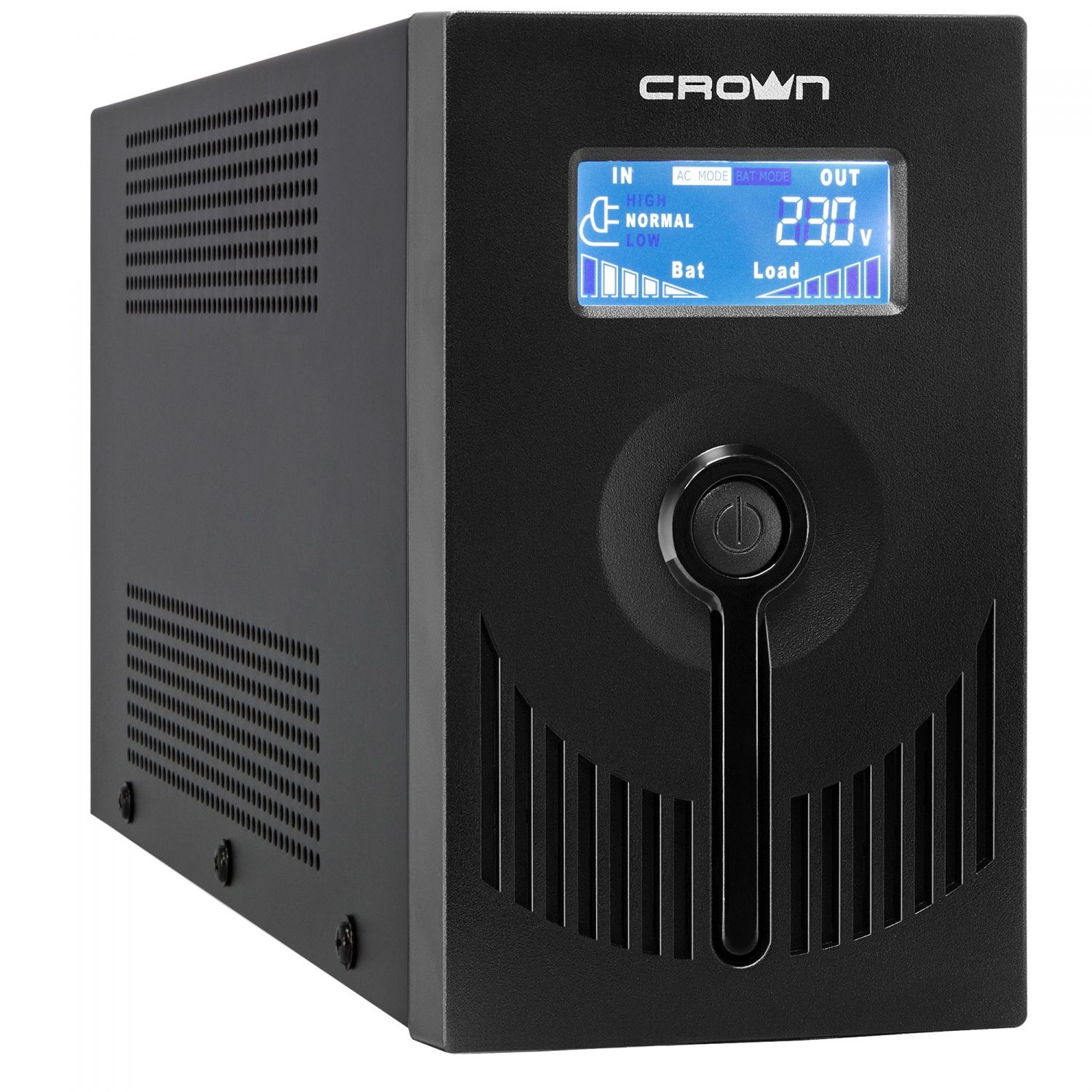 Источник бесперебойного питания CROWN CMU-SP800 EURO LCD Black