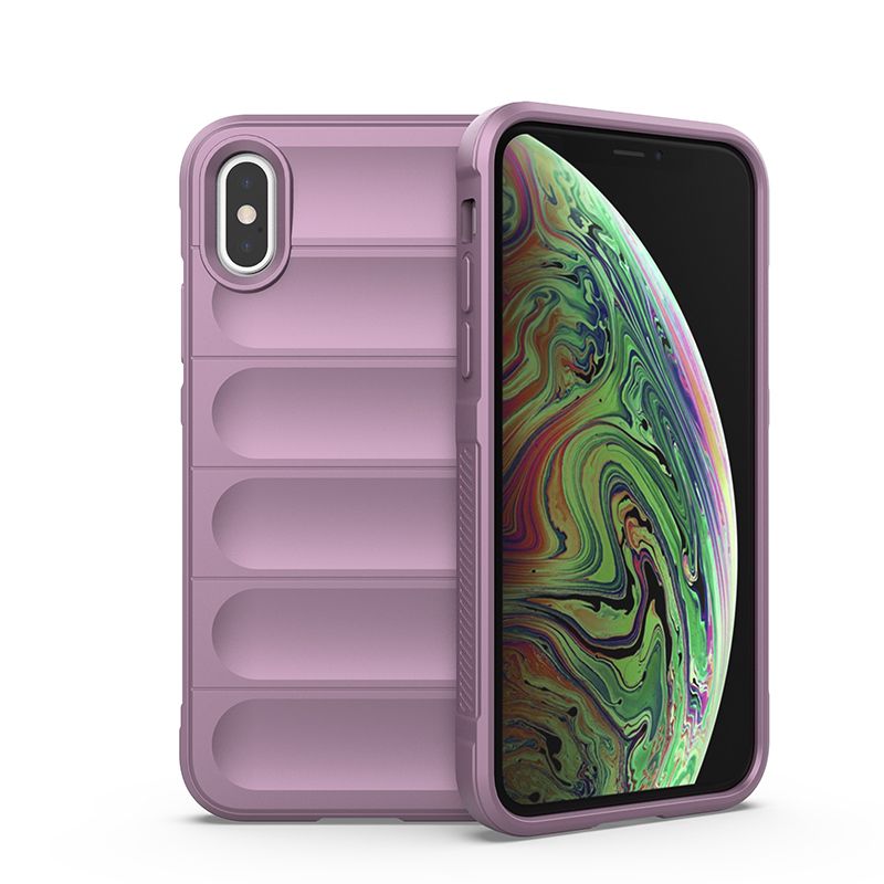 Противоударный чехол Flexible Case для iPhone XS Max (сиреневый)