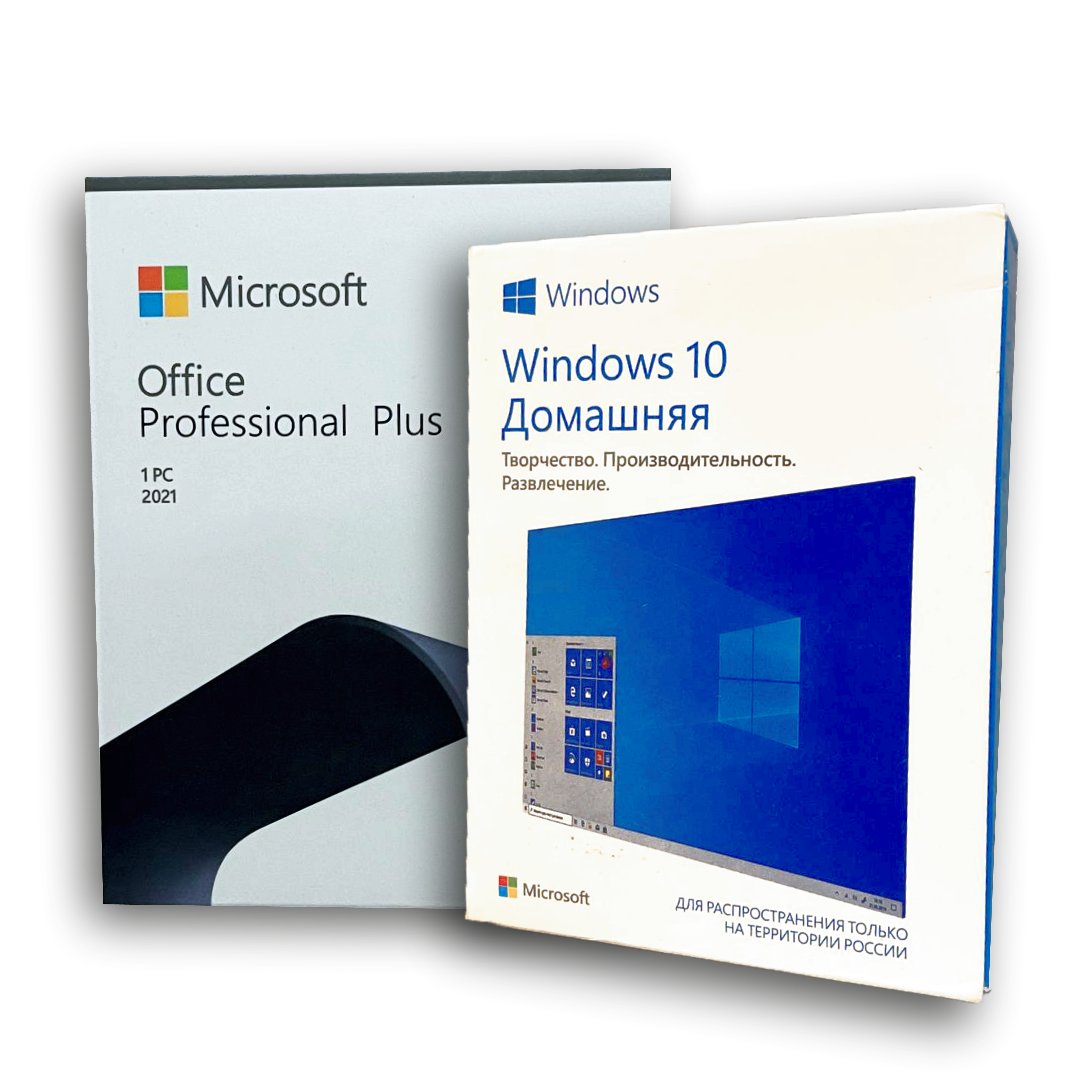 Microsoft Windows 10 Home Box + Office 2021 Pro plus Box