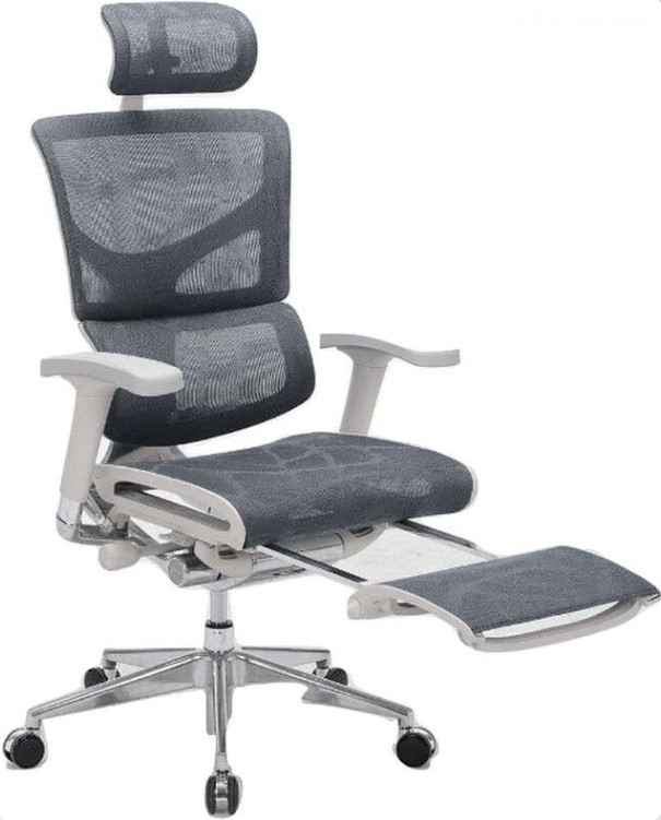 Кресло EXPERT SAIL RSAM01-G-GY сетка серая/ каркас серый с подножкой